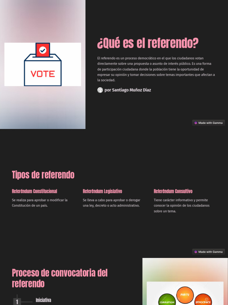 Que Es El Referendo | PDF | Votación | Democracia