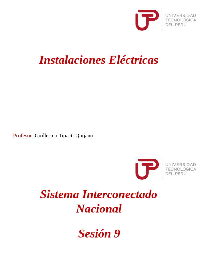 S09 - s1 Instalaciones Electricas - Sesión 9 | PDF | Transmisión de energía eléctrica | Naturaleza