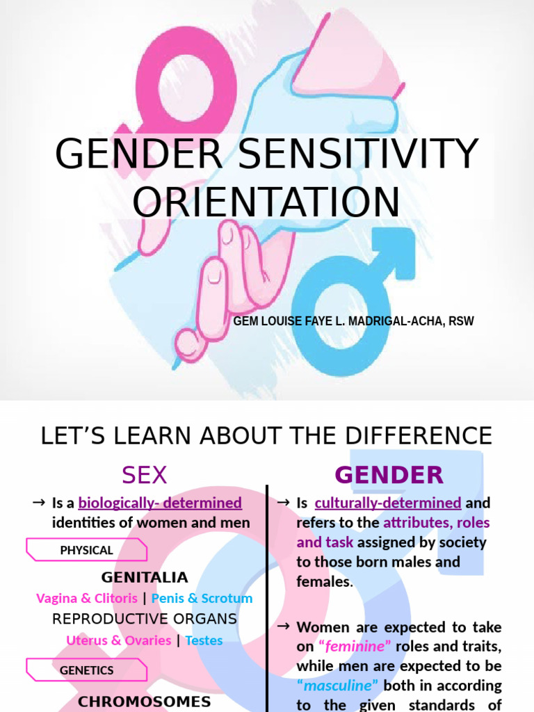 Gender Sensitivity Orientation | PDF | Woman | Gender Studies