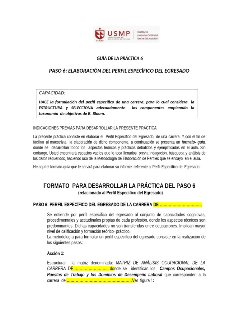 Guía Activ - Prác-6 - Perfil Del Egresado | PDF | Matriz (Matemáticas)