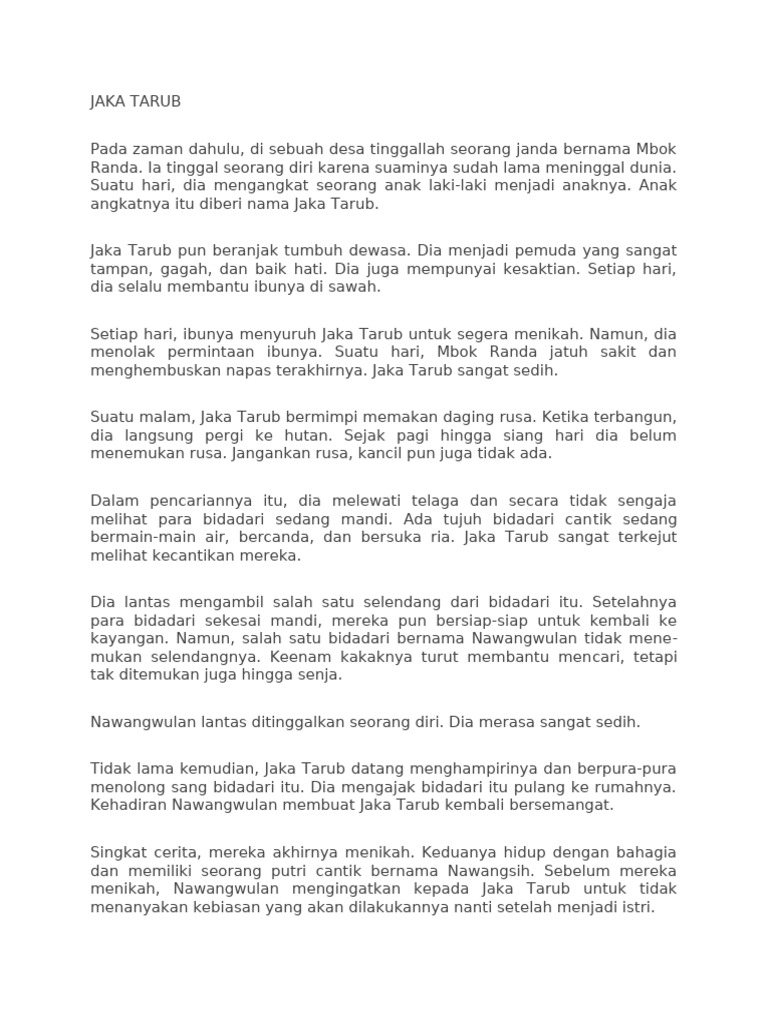 Jaka Tarub | PDF | Agama & Spiritualitas