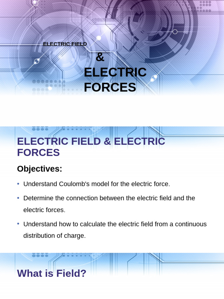 Physics - Electric Feild and Electric Forces | PDF | Electric Field | Force