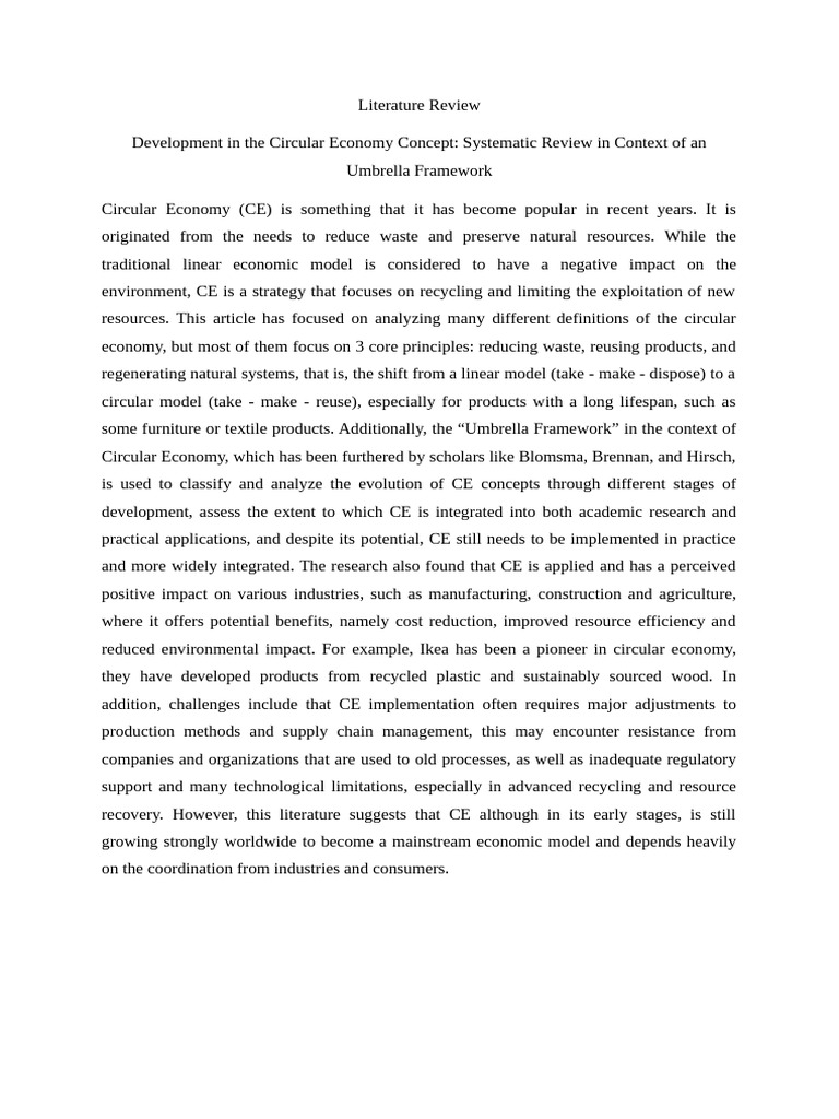 Literature Review | PDF