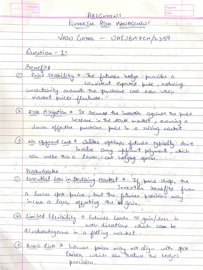 VasuGoyal FRM Assignment | PDF