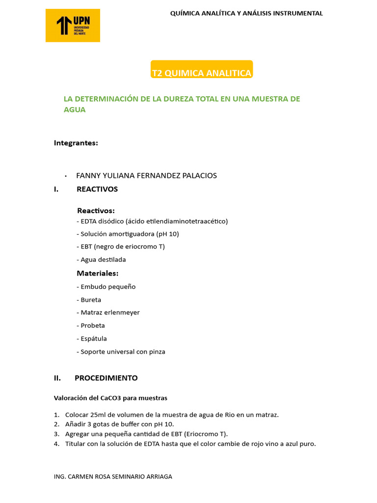 T2 Quimica Informe | PDF | Ciencia y matemáticas