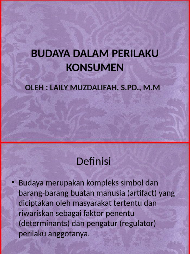 Budaya Dalam Perilaku Konsumen | PDF