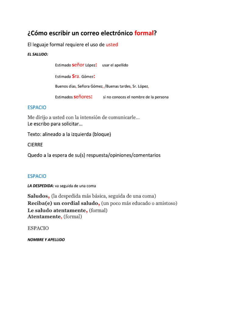 Guía para Escribir Un Correo Electrónico Formal | PDF