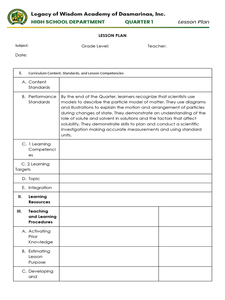 Week 4-LP No.1 Science 7 | PDF | Career & Growth | Science & Mathematics