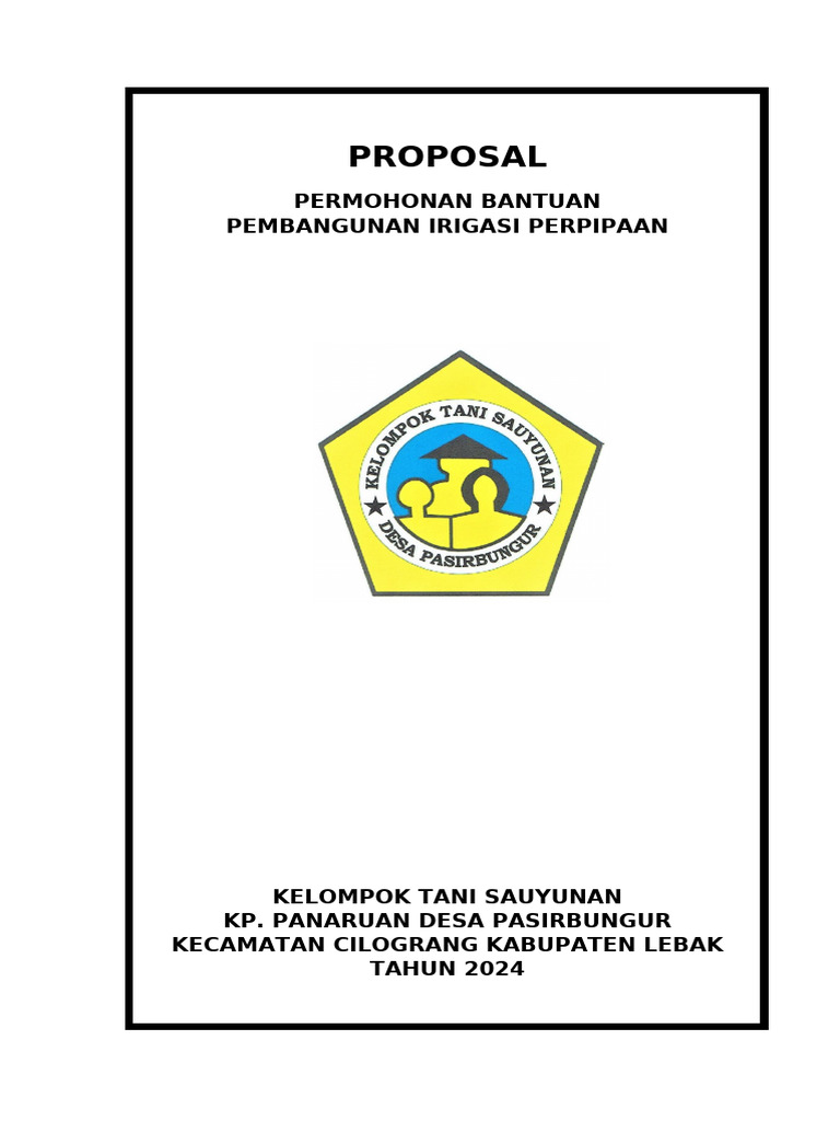 Proposal Perpipaan Sauyunan | PDF