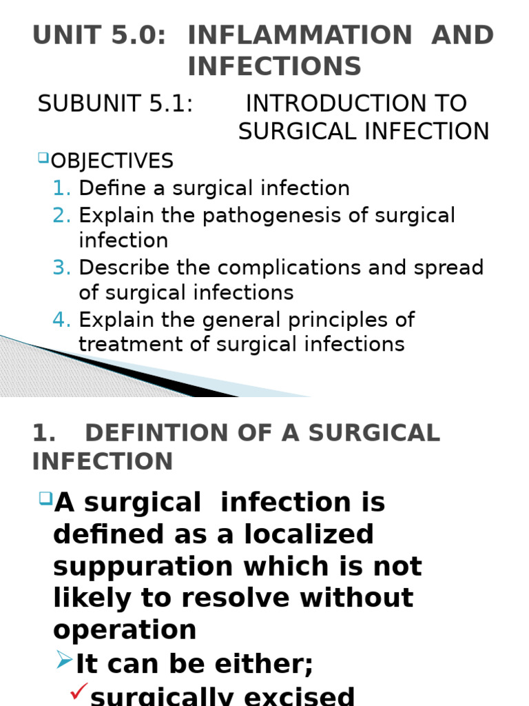 Subunit 1.5 (A) Introduction To Surgical Infection | PDF | Infection ...