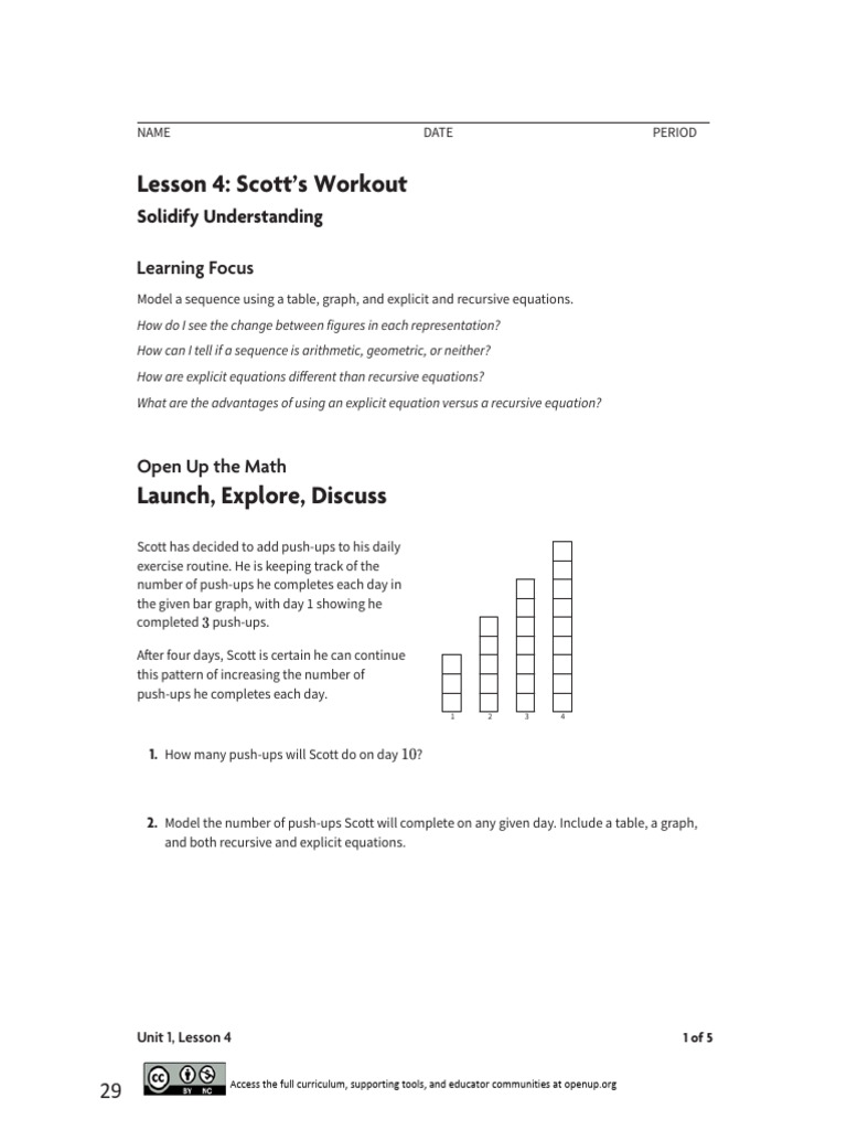 M1 U1 L4 Scott's Workout Updated 2023-2024 | PDF