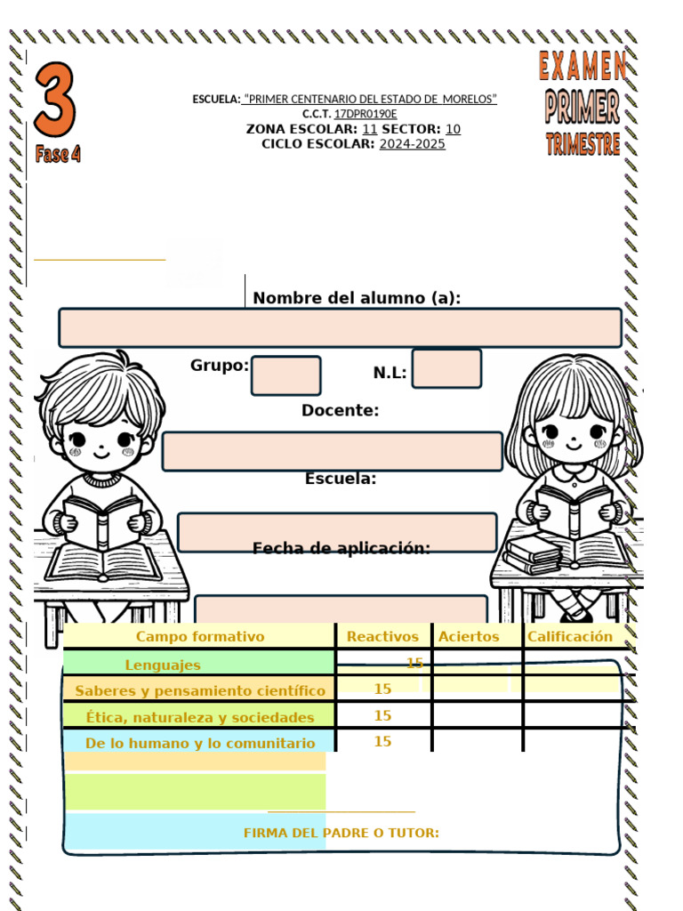 3Â° Examen PRIMER Trimestre 1) | PDF | Músculo | Hueso