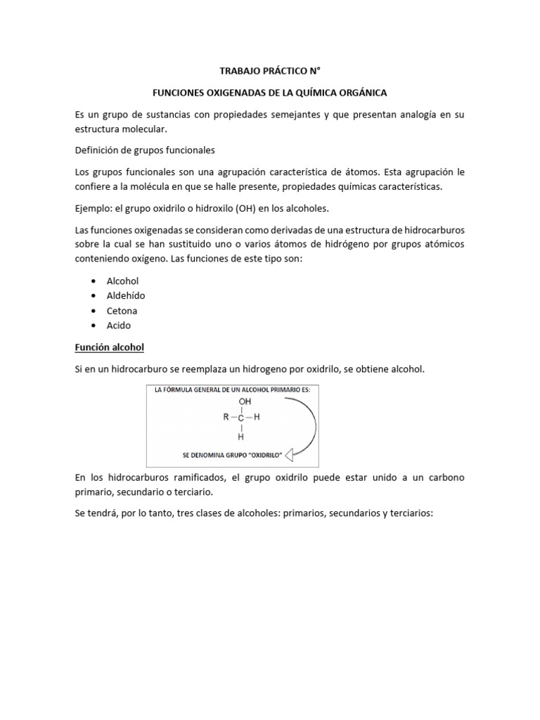 Tp8 Compuestos Orgánicos Oxigenados | PDF | Cetona | Grupo funcional
