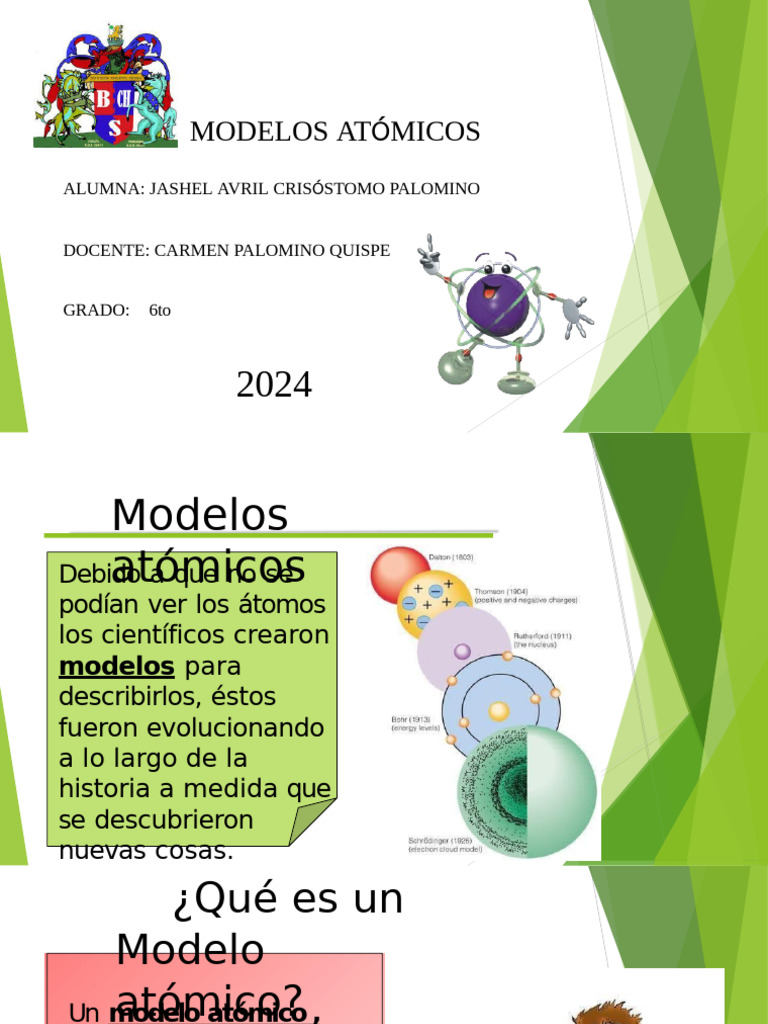 Evolución de Modelos Atómicos | PDF | Átomos | Núcleo atómico