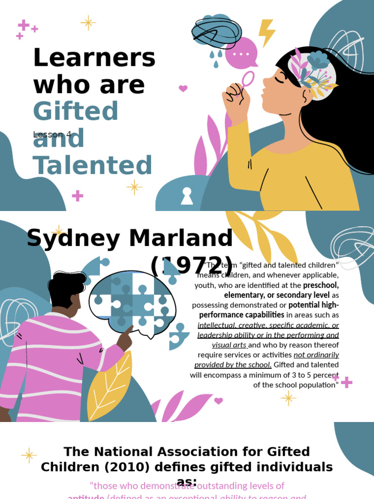 Lesson 4 Gifted and Talented | PDF | Intellectual Giftedness | Gifted ...