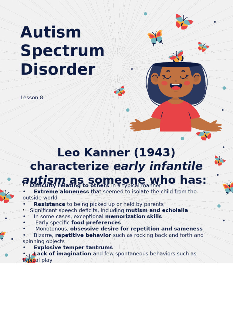 Lesson 8 - Autism | PDF | Autism Spectrum | Asperger Syndrome