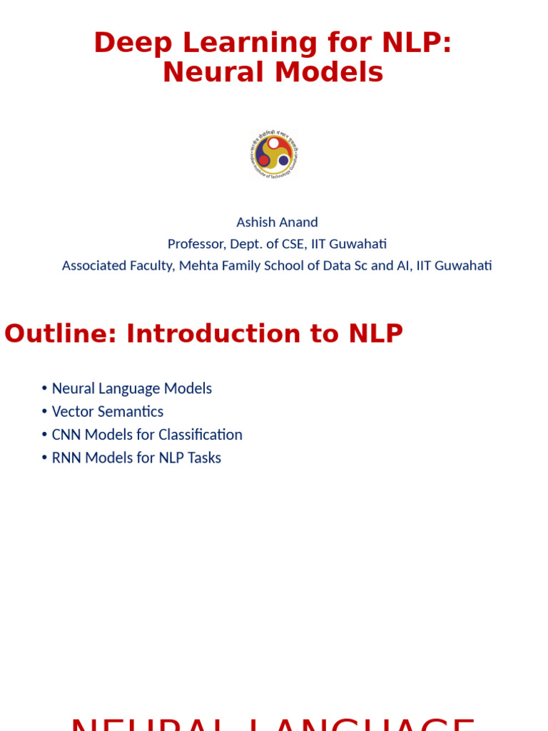 Neural Models For NLP | PDF | Matrix (Mathematics) | Applied Mathematics