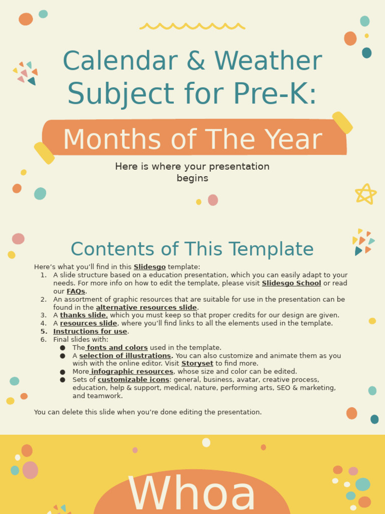 Pre-K Calendar and Weather Presentation | PDF | Planets | Planets In ...
