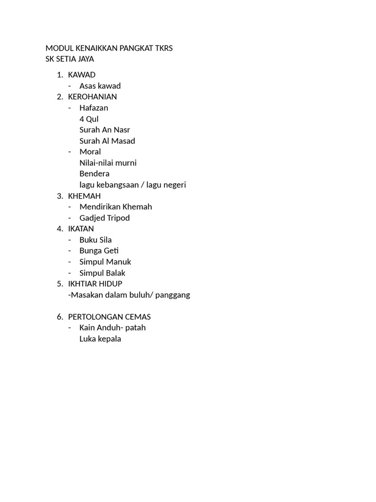 Modul Kenaikkan Pangkat Tkrs | PDF