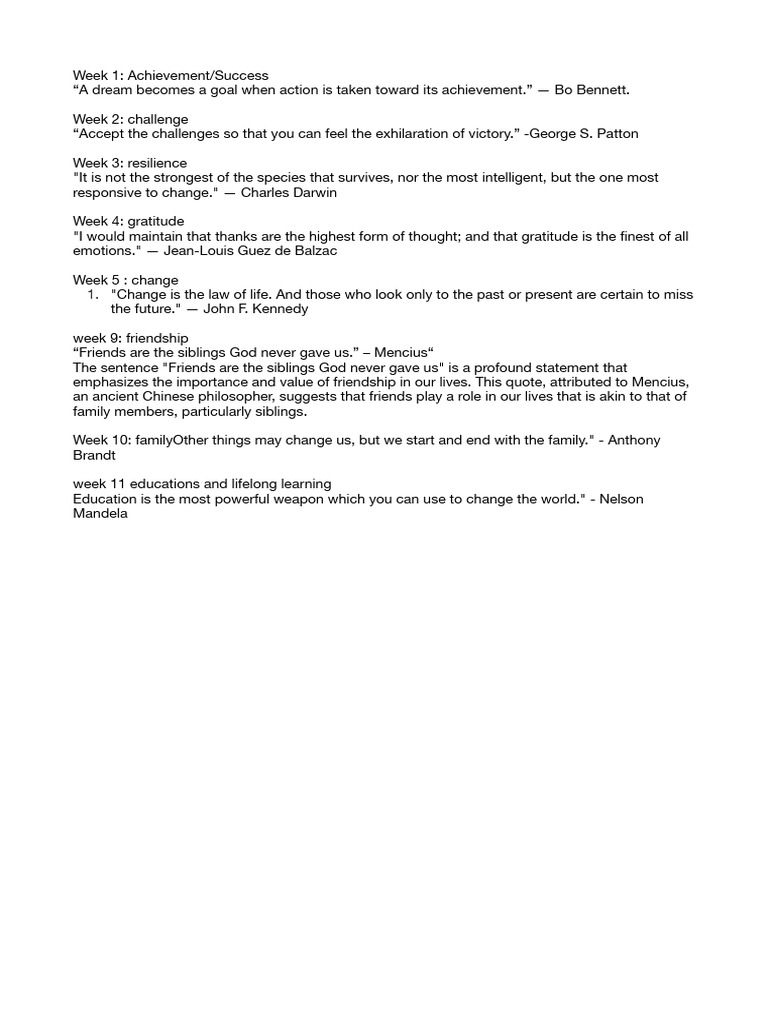 My Weekly Quotes | PDF