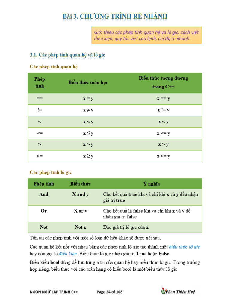 Bai 3 - Cau Lenh If | PDF