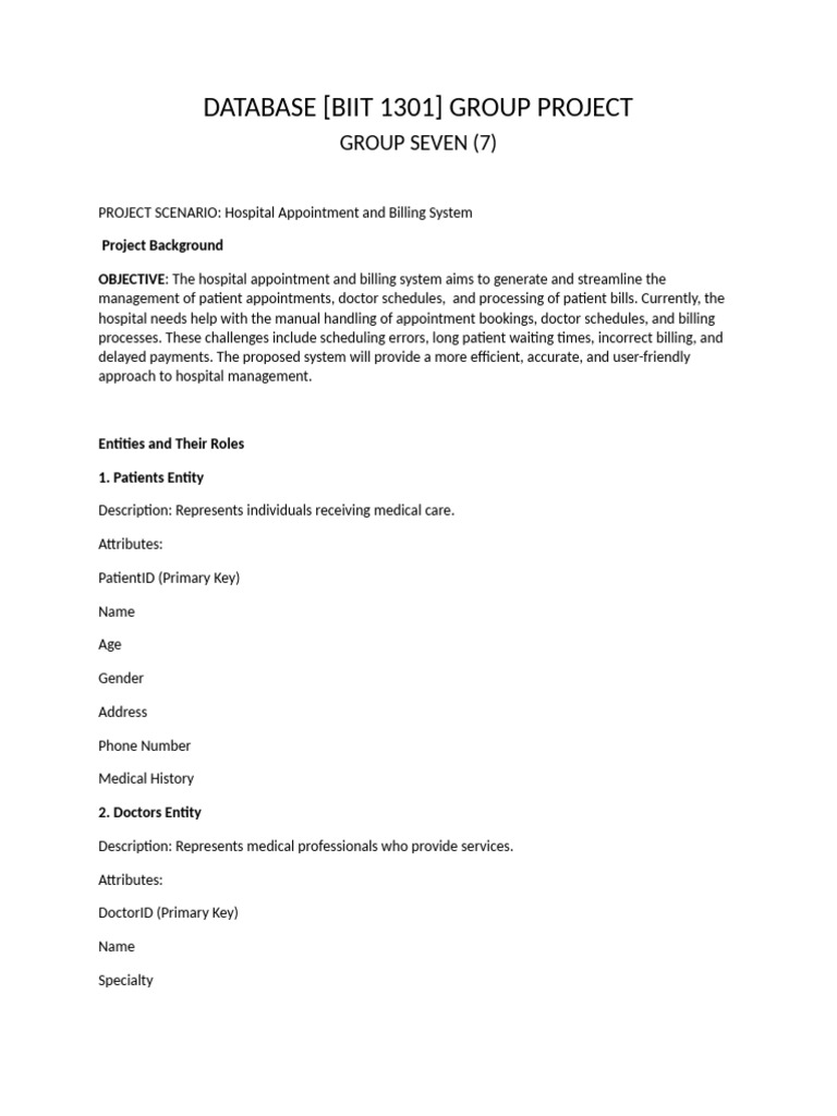 Hospital Appointment System Overview | PDF | Business | Finance & Money ...