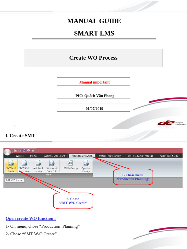 Create WO - English | PDF