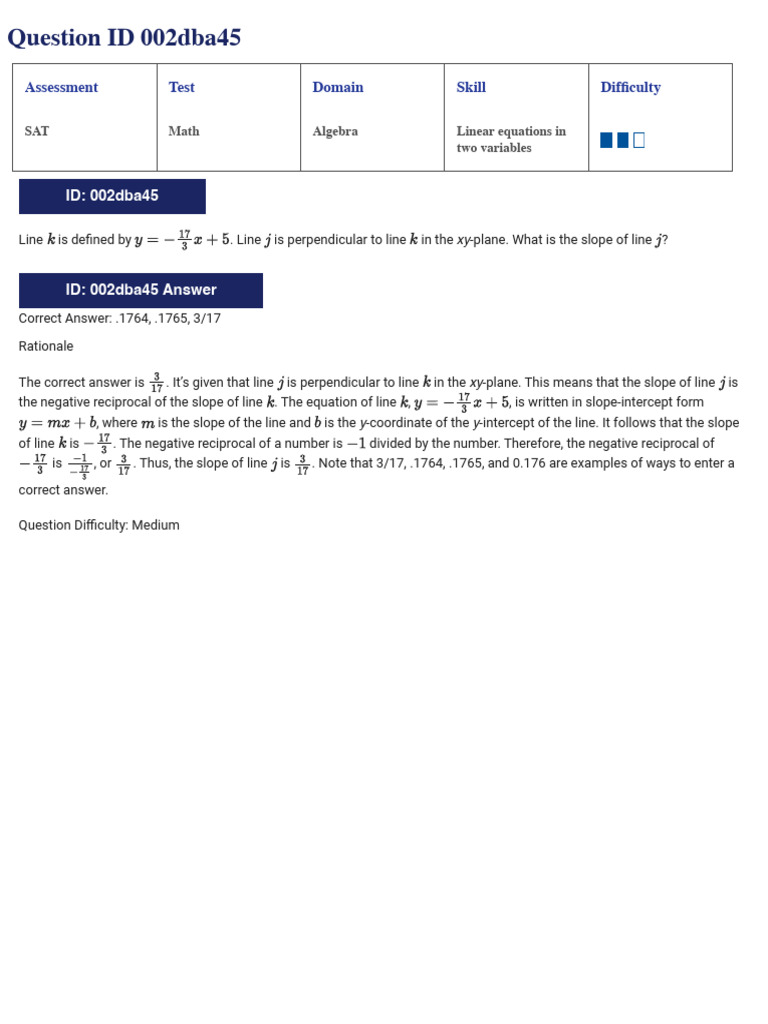 SAT Suite Question Bank (Hard and Medium Problems) | PDF | Equations ...