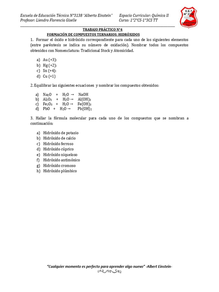 TP4-1°ciclo Superior | PDF