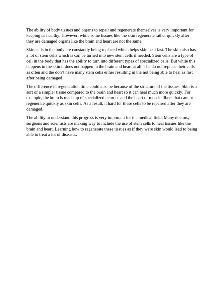 Bio Discussion Body Tissue | PDF