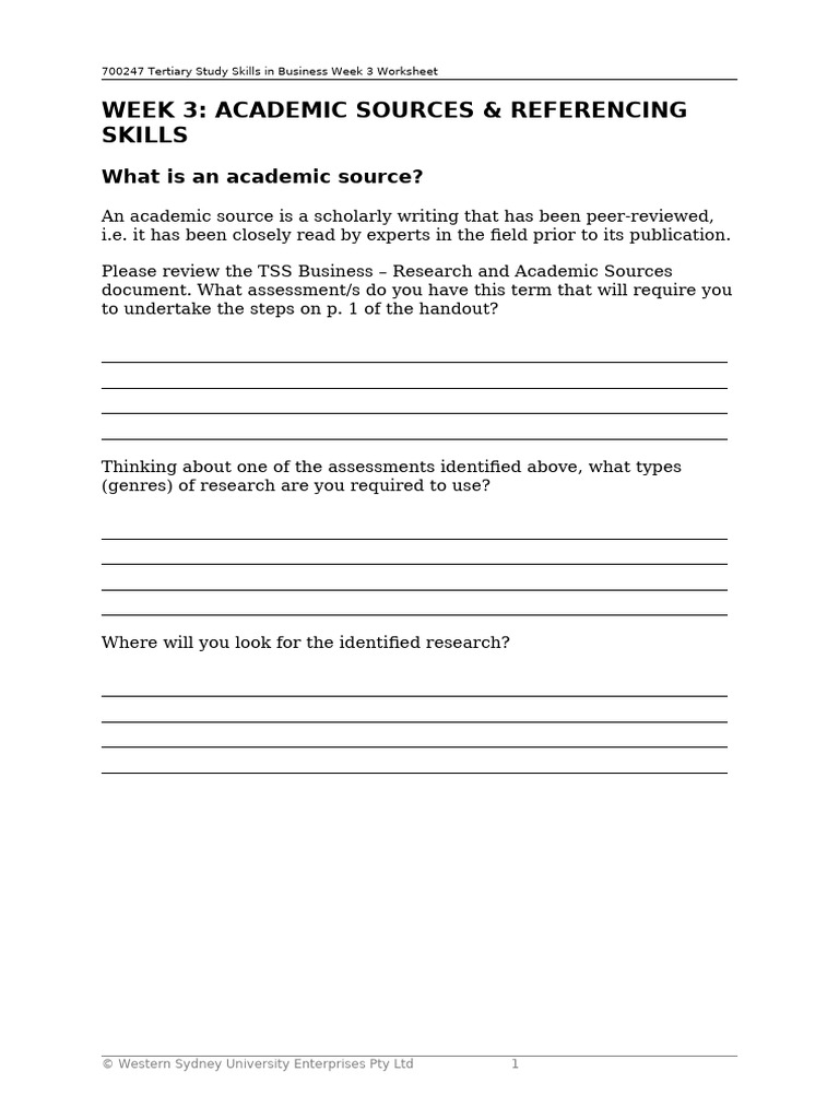 Academic Sources & Referencing Guide | PDF | Human Communication ...