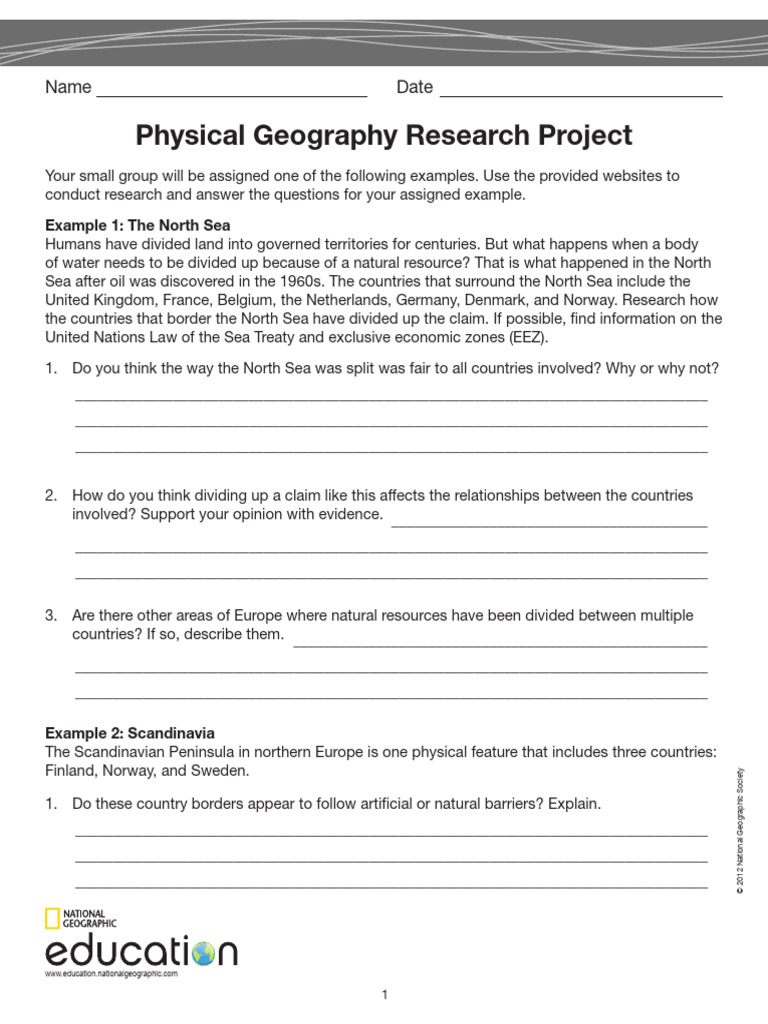 Physical Geography Project | PDF | Scandinavia | North Sea