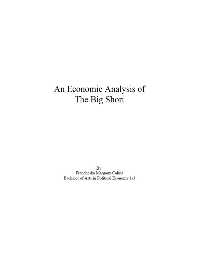 Understanding The Big Short's Crisis | PDF | Collateralized Debt ...