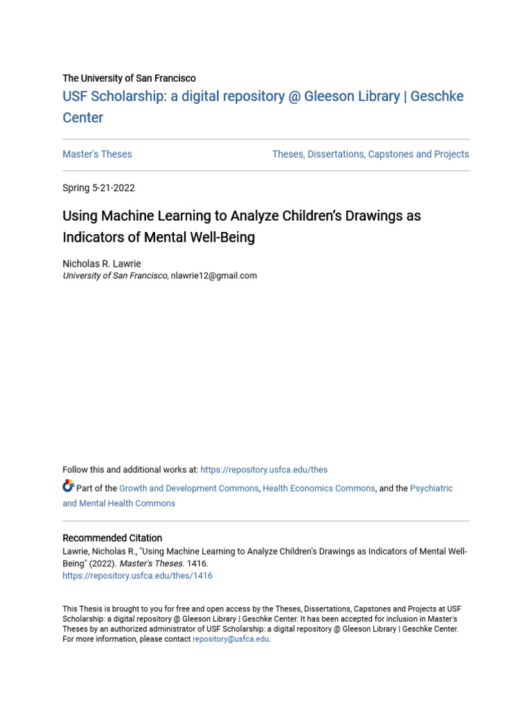 Machine Learning & Children's Drawings Analysis | PDF | Cross ...