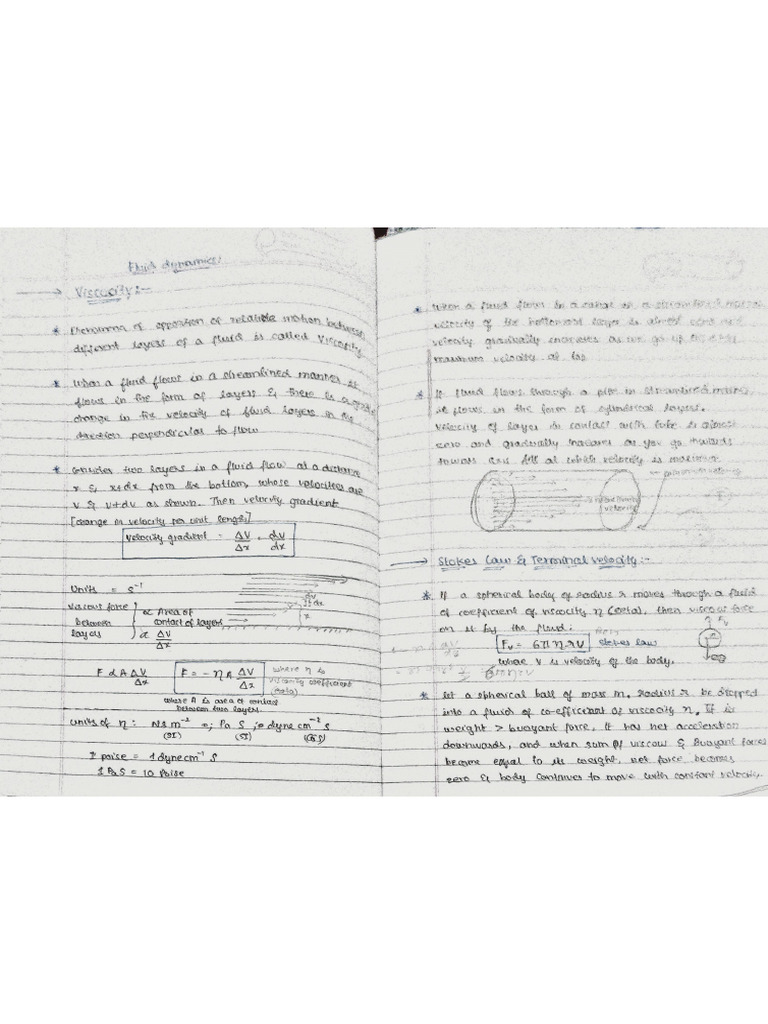 PHY Ch-12 Fluid Dynamics | PDF