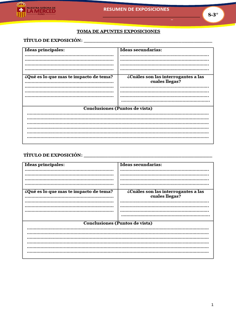 Resumen Exposiciones S3 | PDF