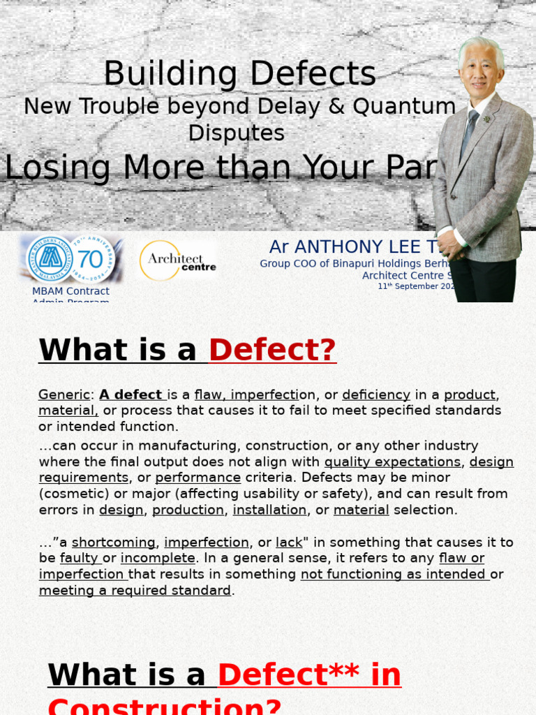 Understanding Building Defects in Construction | PDF | Specification ...