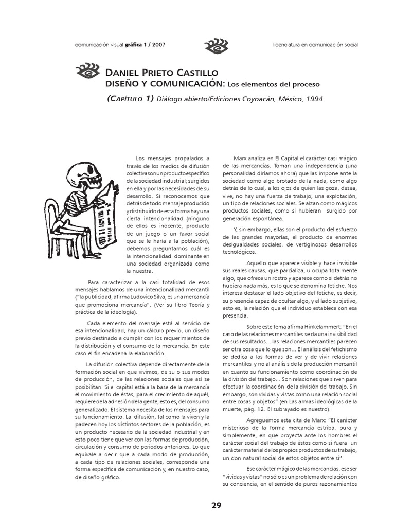 Diseño y Comunicación - Daniel Prieto Castillo-1 | PDF | Ideologías | Comunicación