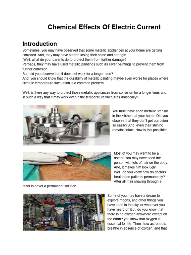 Chemical Effect of Electric Current | PDF | Anode | Cathode