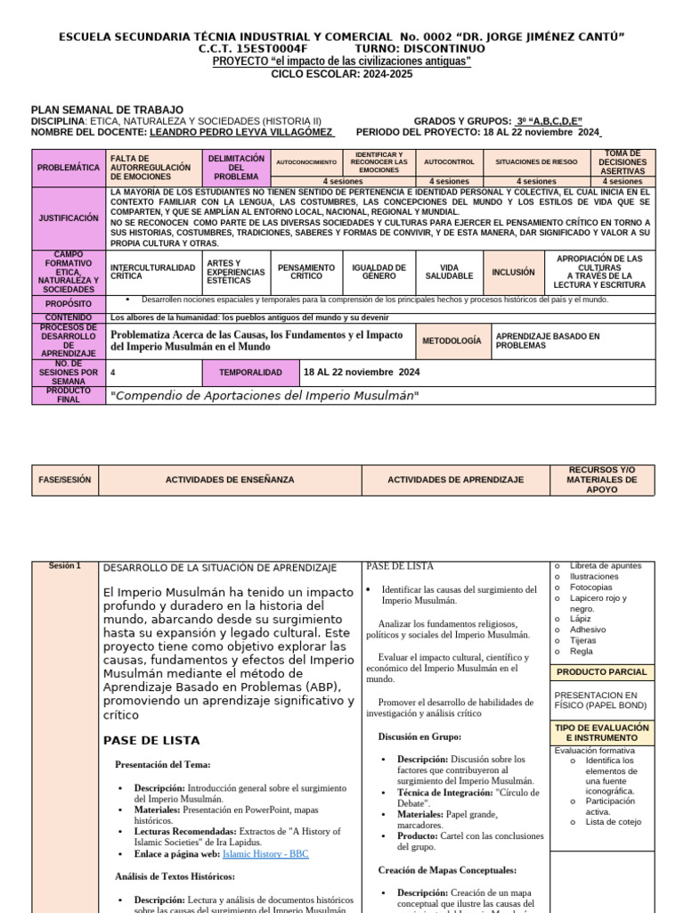 Impacto del Imperio Musulmán en la Historia | PDF | Evaluación ...