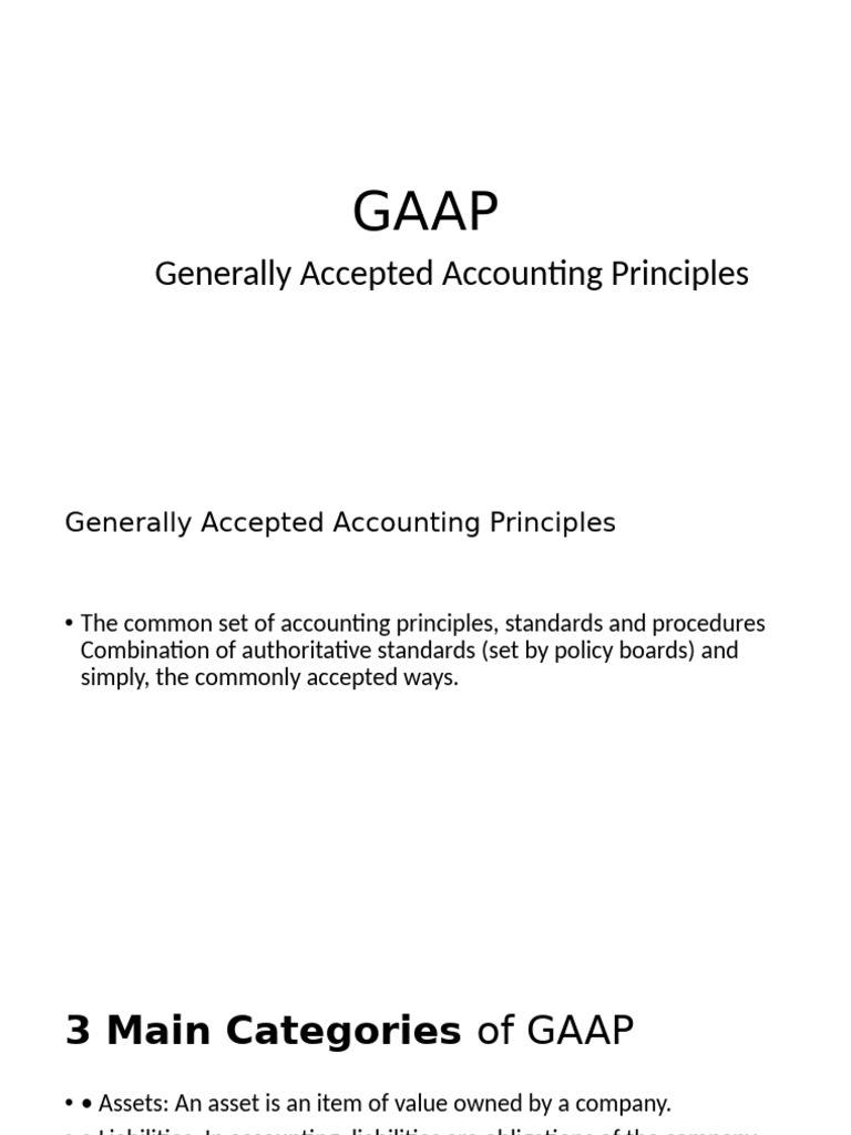 Gaap | PDF | Debits And Credits | Business