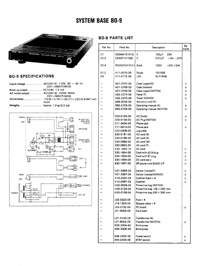 Base System Kenwood B09 | PDF