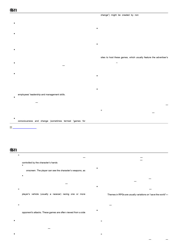 02 - Handout - 1 - Game Development | PDF | Advertising | Video Game Gameplay