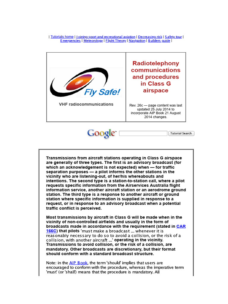 Radiotelephony communications and procedures | PDF | Air Traffic ...