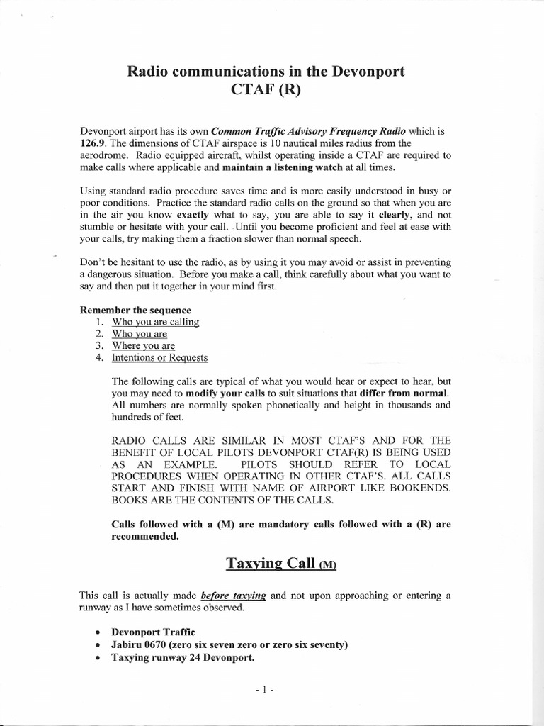 Radio Calls | PDF