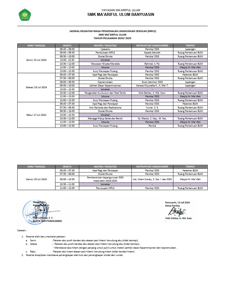 Jadwal MPLS 2024 | PDF