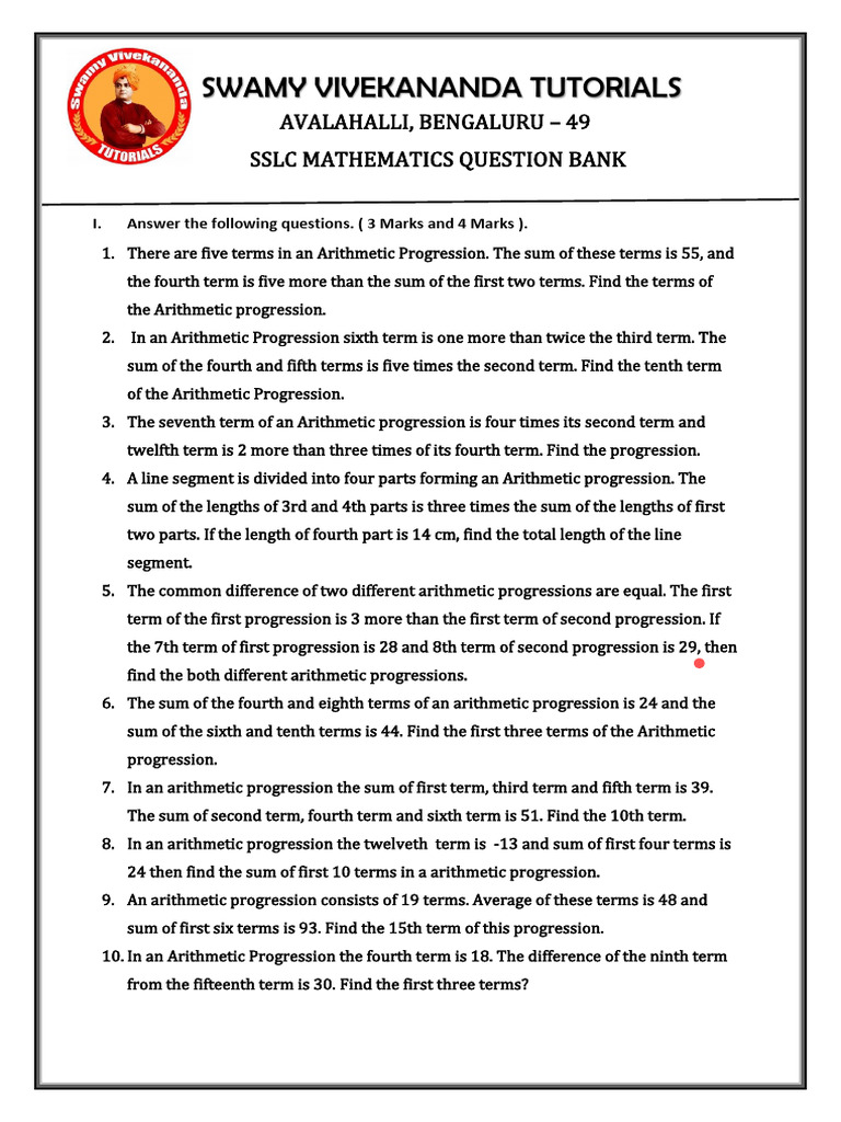 SSLC 3marks and 4 Marks Question Bank | PDF | Sphere | Area