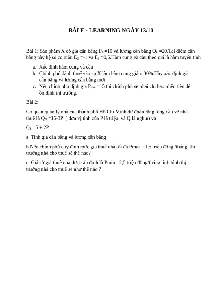 Bài E - Learning Ngày 13/10: E E D S | PDF