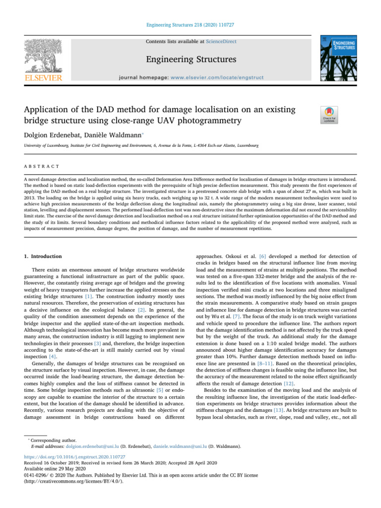 Engineering Structures: Dolgion Erdenebat, Danièle Waldmann | PDF | Bridge | Curvature