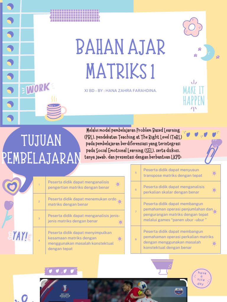 Bahan Ajar Matriks 1 Xi BD | PDF